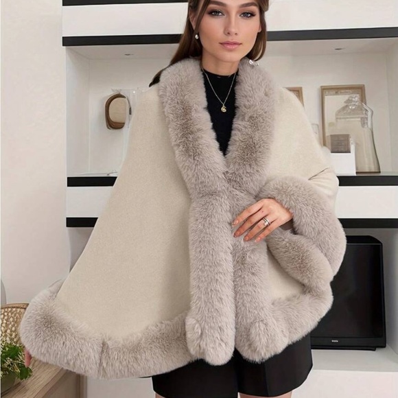 Rebellious Rose | Jackets & Coats | Pc Faux Fur Collar Vintage Style ...